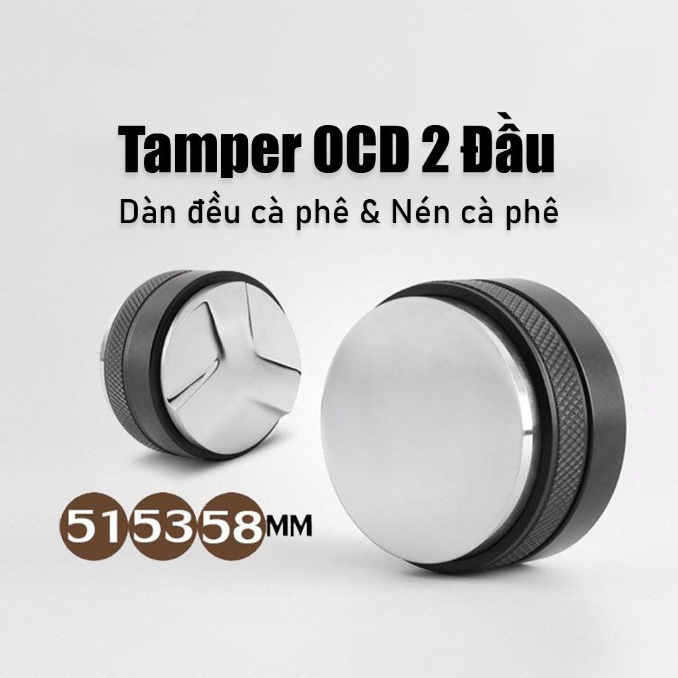 Tamper OCD 2 heads in 1 | Coffee compression and spreader combination ...
