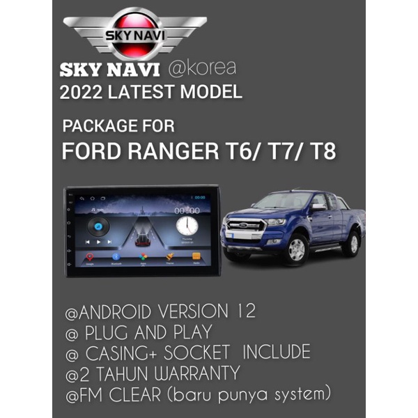 FORD RANGER T6 / T7 / T8 CAR ANDROID PLAYER | Shopee Malaysia
