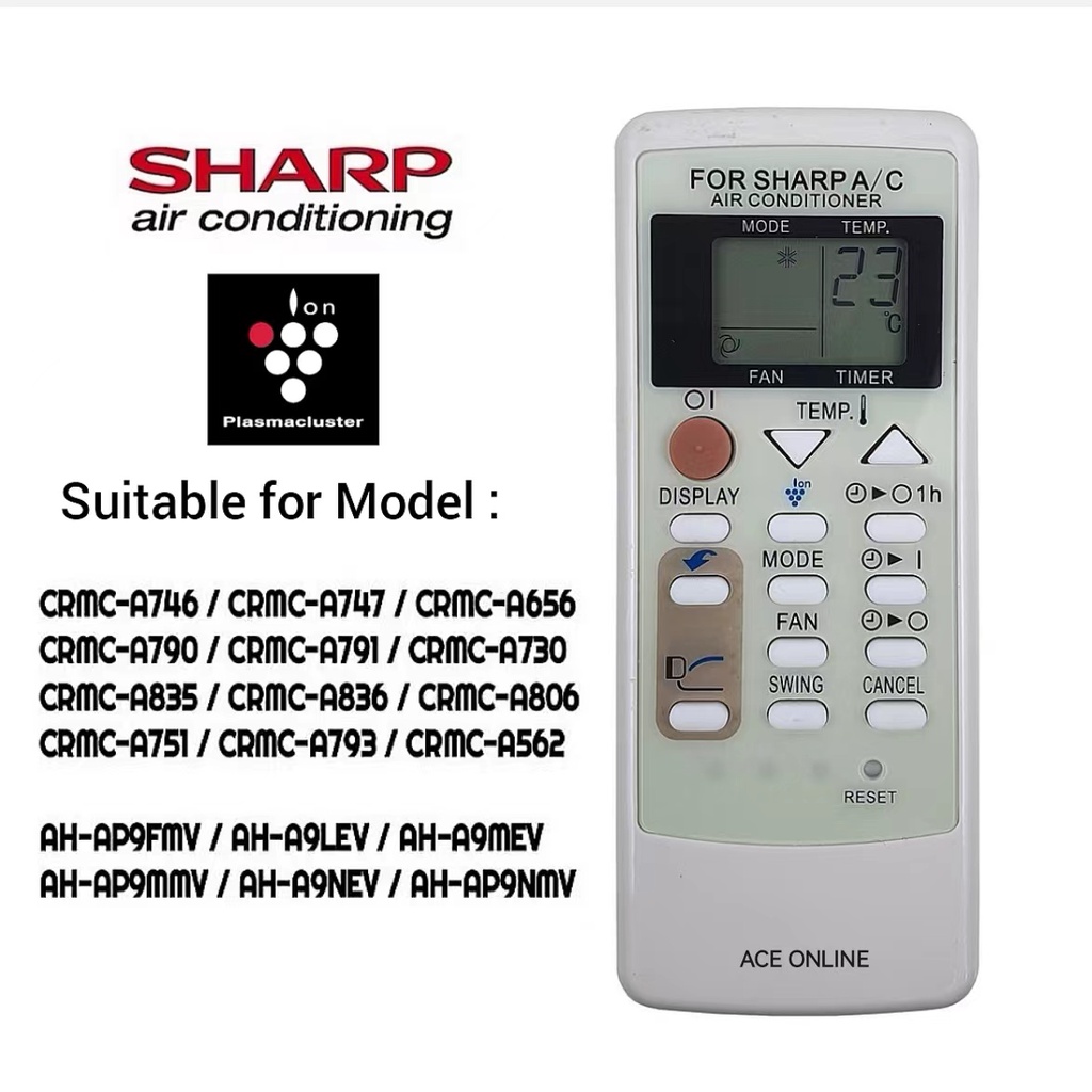 Sharp Aircond Air conditioner OEM Replacement Remote Control CAMC-A751 ...