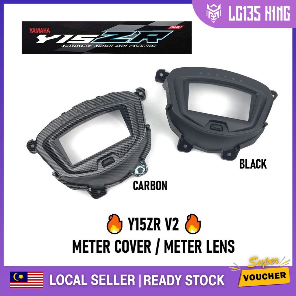 YAMAHA Y15 V2 Y15ZR V2 METER CASE COVER METER LENS (CARBON/BLACK ...