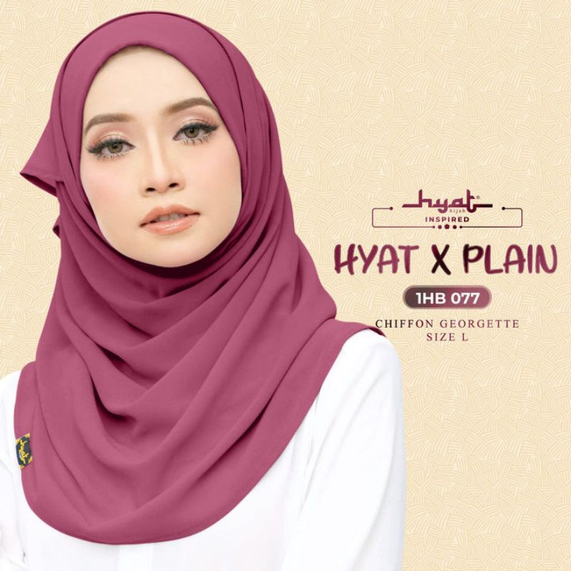 Tudung Instant Hyat X Plain Readystok | Shopee Malaysia