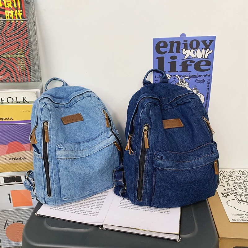 2022 Summer Women Denim Backpack Trend Design School Bag For Girls ...