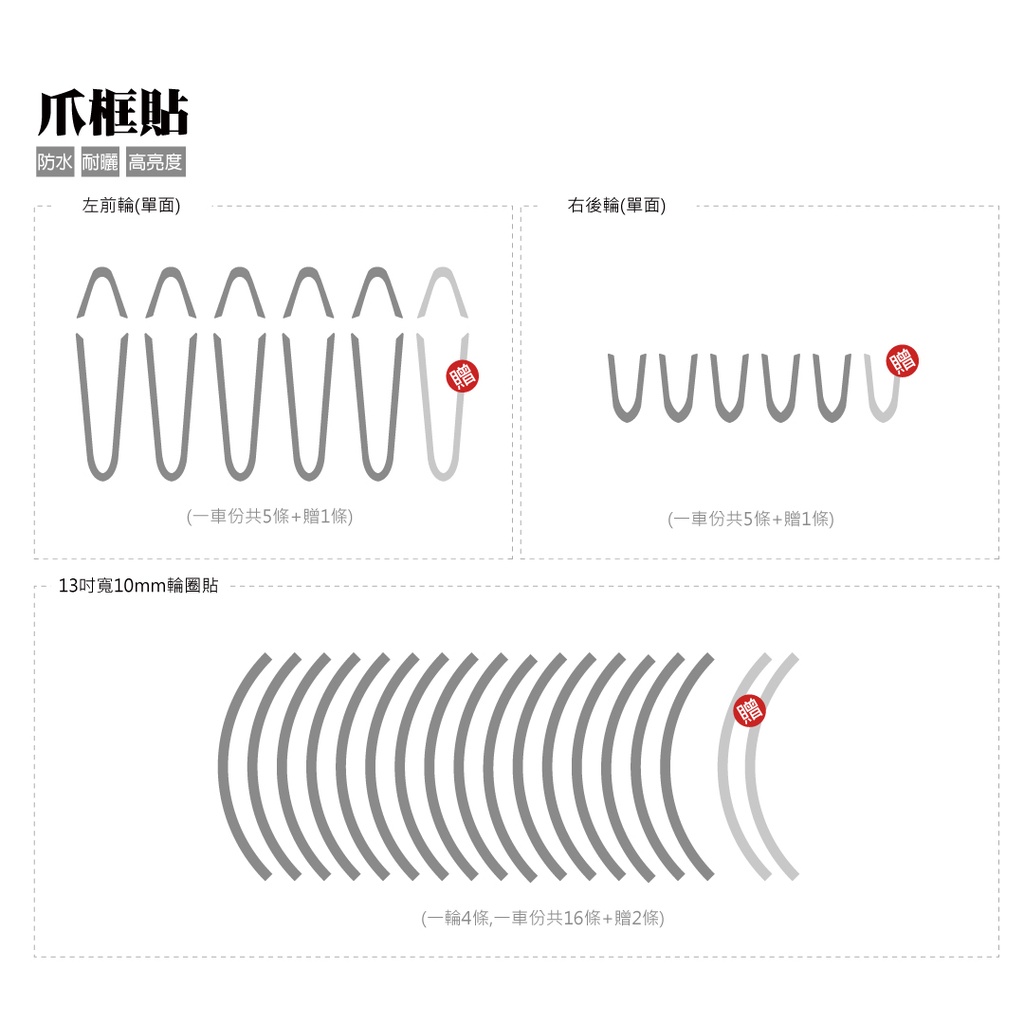 Reflective House FKW KRV ROMAGT Universal Claw Sticker+Reflective Wheel ...