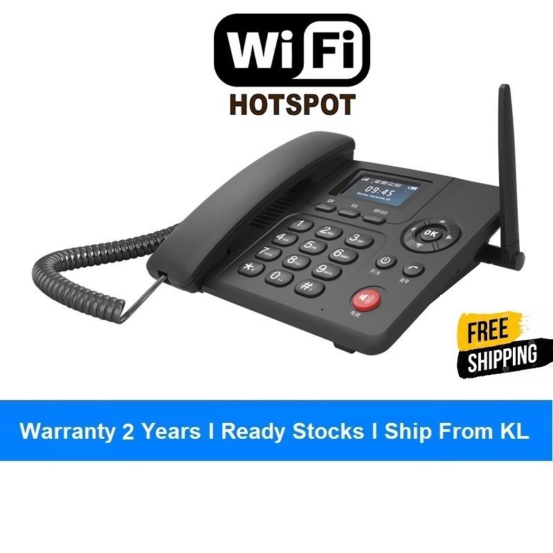 4G Telefon Simkad Rumah WiFi Hotspot l Wireless Desktop Phone With WiFi ...