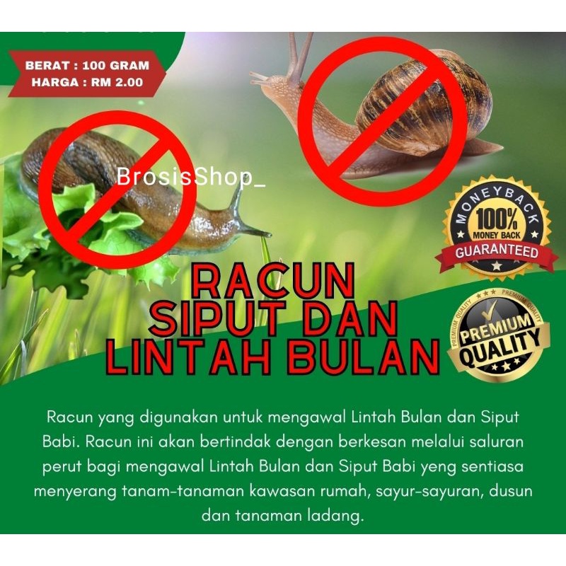 (PREMIUM) SNAIL KILLER / POISON / RACUN SIPUT / RACUN LINTAH BULAN ...