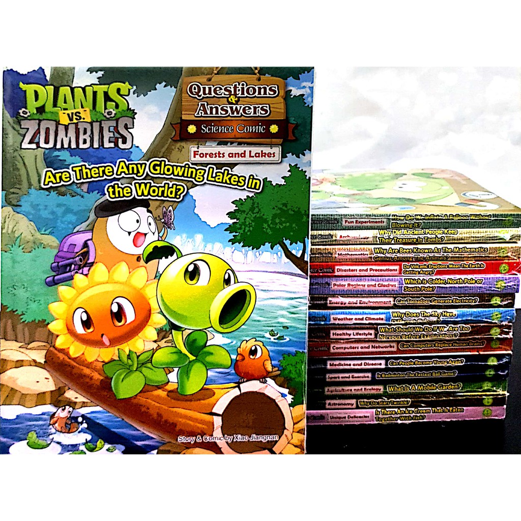 PLANTS VS ZOMBIES - QUESTIONS & ANSWERS ( SCIENCE COMIC ) | Shopee Malaysia