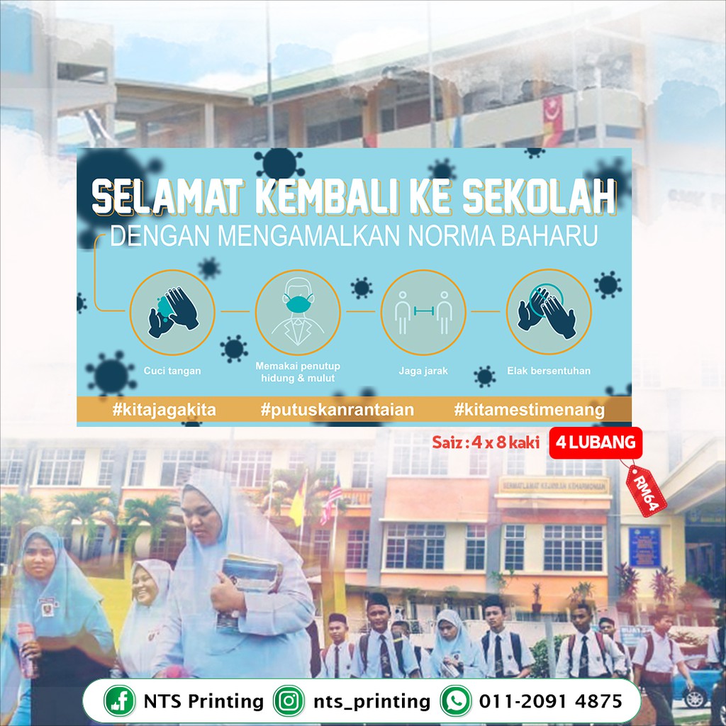 [KPS-B] KELENGKAPAN PEMBUKAAN SEKOLAH COVID-19/BANNER/BUNTING/POSTER ...