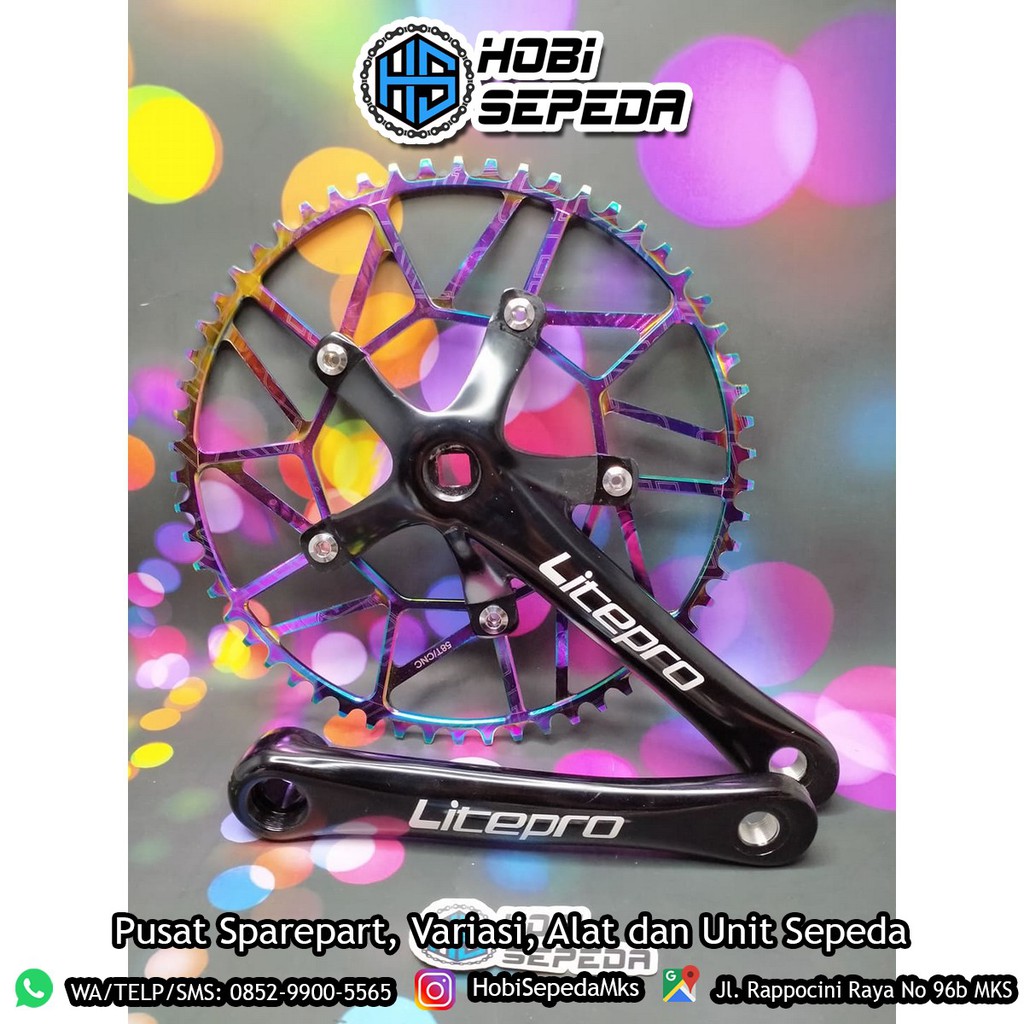 Litepro Crankset + 58T Rainbow Chainring | Shopee Malaysia