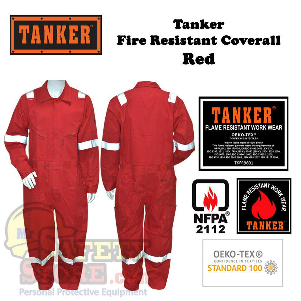 Tanker Fire Resistant Coverall - Red (S-8XL) | Shopee Malaysia