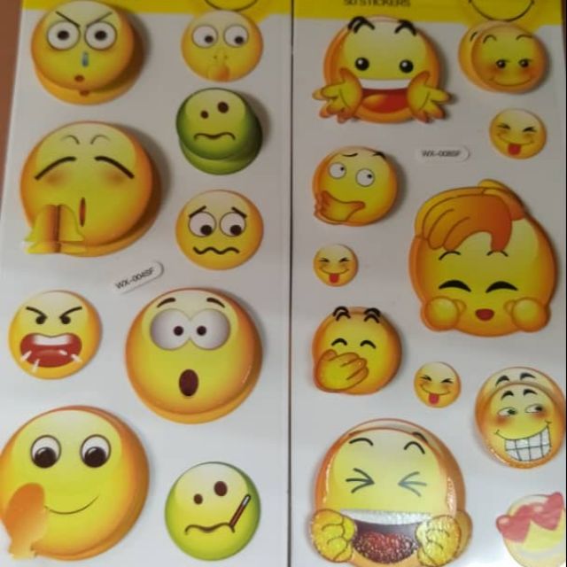 Smiling Face / Emoji 3D stickers (3 pkts free 1 pkt) | Shopee Malaysia