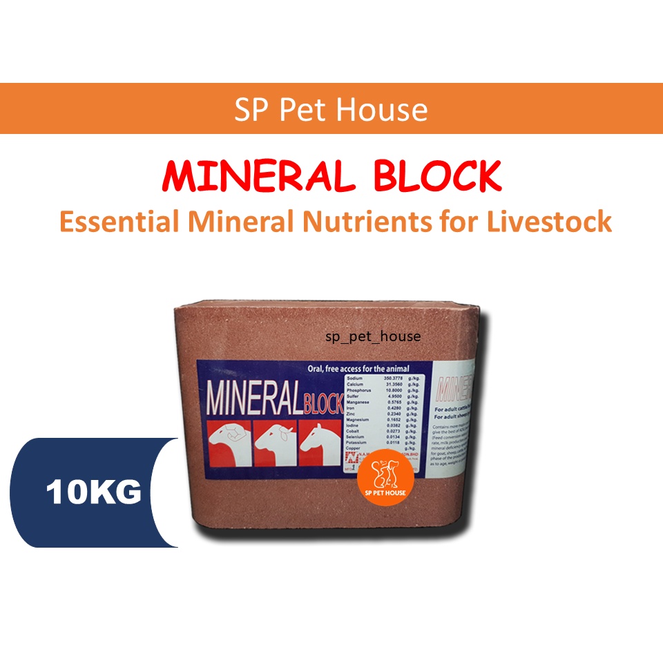 [10KG] Mineral Block For Cow Goat Cattle / Garam Jilat Ternakan ...