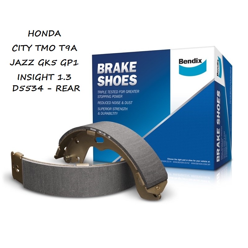 (D5534) Original Bendix Rear Brake Shoe - Honda City TMO T9A/ Jazz GK5 ...