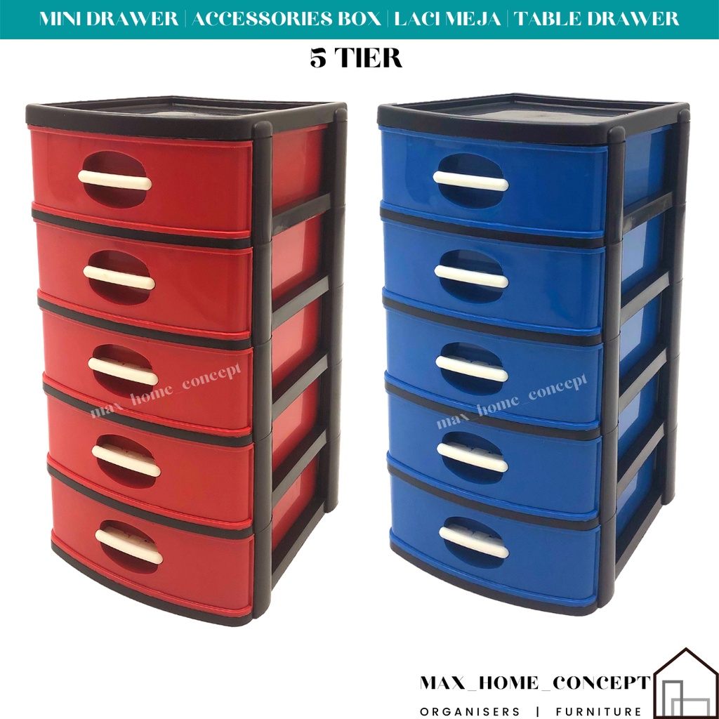 BIGGER SIZE PLASTIC MINI DRAWER | DESK ORGANISER | TABLE DRAWER | LACI ...