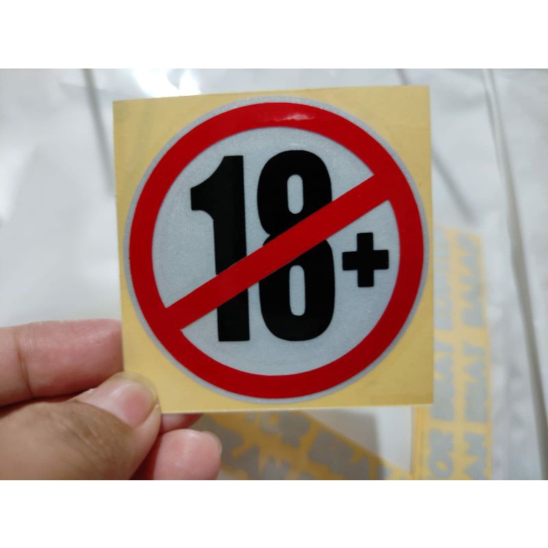 Sticker 18+ CUTTING STICKER | Shopee Malaysia