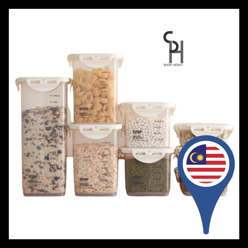 HEBAT👍 Plastic Transparent Clam-shell Food Storage Box Bekas Kedap ...