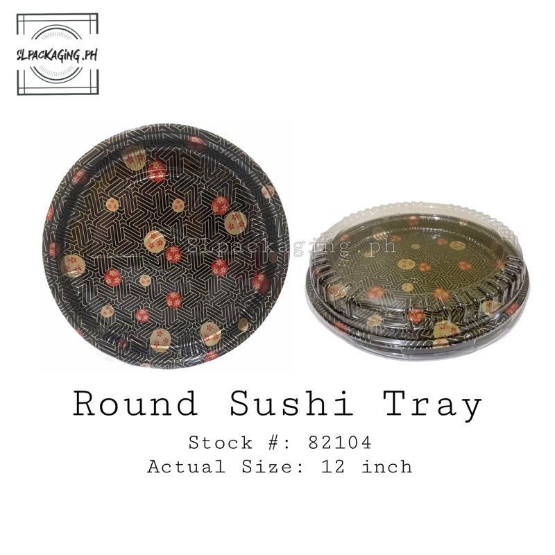 5 Set/s 12 Inches Round Takoyaki/Sushi Tray with Lid | Shopee Malaysia
