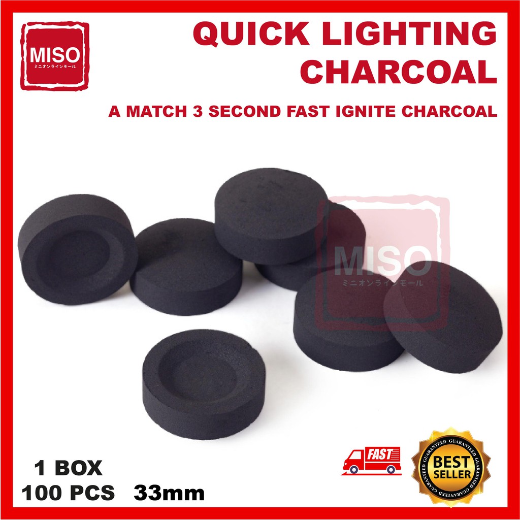 🔥🔥D&H(33mm)Quick Lighting Charcoal/Charcoal/Arang/Bakhoor charcoal ...