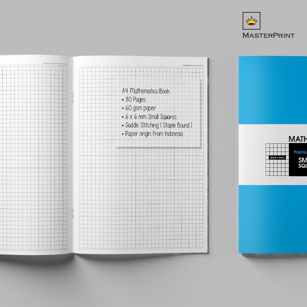 Masterprint A4 Mathematic Book - Square/Grid MMB80-1 | Shopee Malaysia