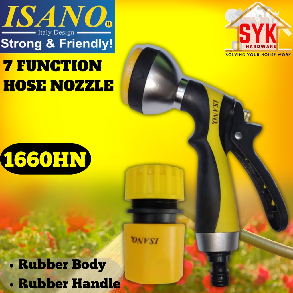 SYK Isano 1660HN 7 Functions Luxury Hose Nozzle High Pressure Watering ...