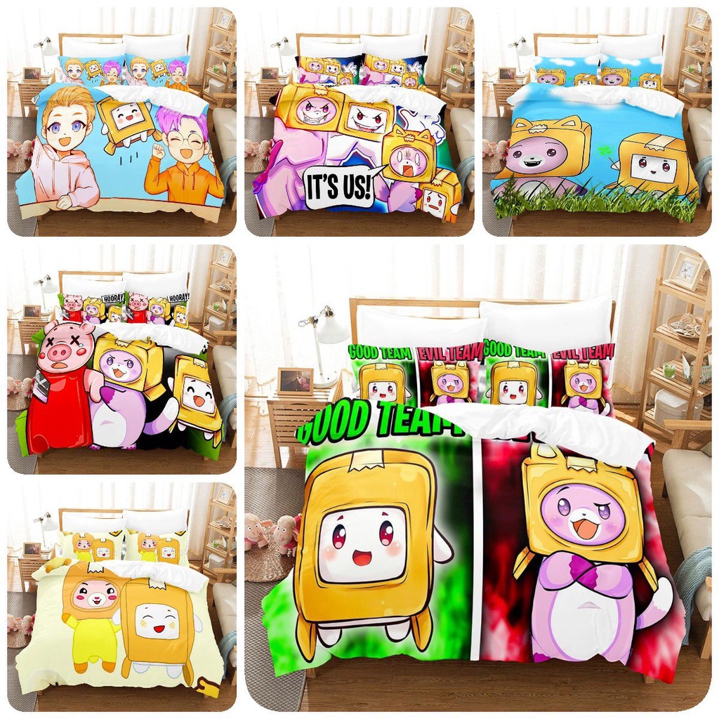 Lankybox Set Bedding With Cute Among Us Pattern For A Fun And Bedroom ...