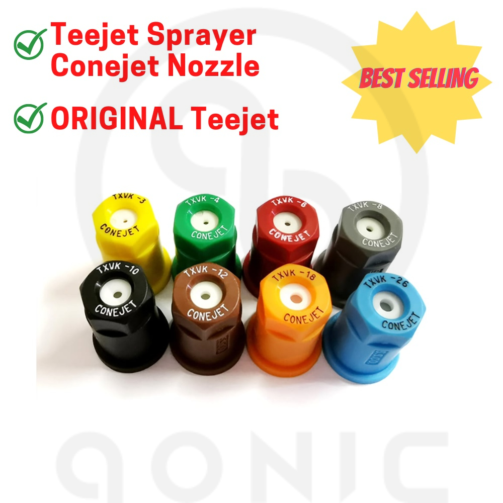 Nozel Teejet Conejet TXVK/TXVS – Jenis Semburan Kabus DJI Pertanian ...