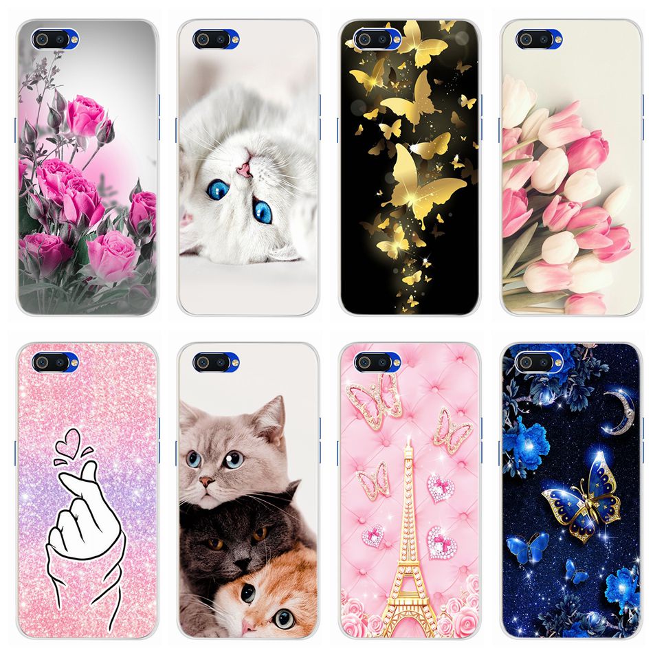 Realme C2 (RMX1941) Soft Case RealmeC2 C 2 2020 C2s Cute Cat Butterfly ...