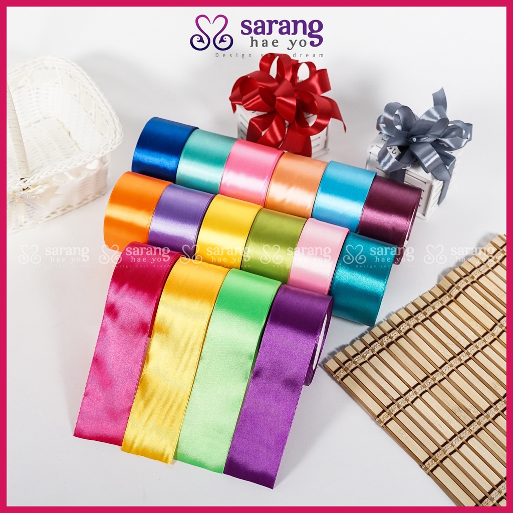 25Yds 5cm 2 Inch Satin Ribbon Reben Hadiah Ribbon Gift Riben Organza ...