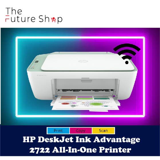 HP Deskjet 2722 All-in-One Wireless Color Inkjet Printer (Print/Scan ...