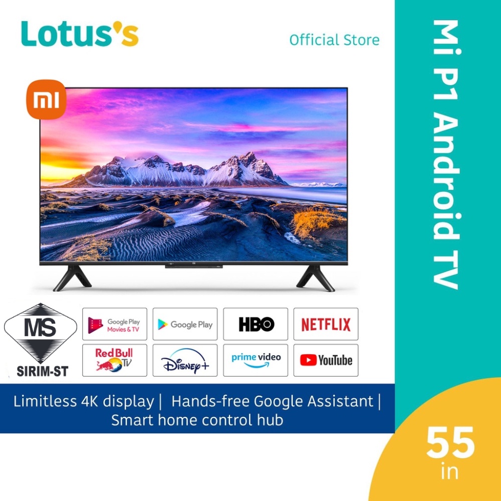 Xiaomi Mi 55 inch P1 ELA4630GL Android TV | 4K | Google Assistant ...