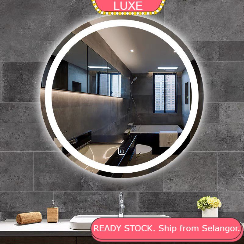 LUXE Bathroom Mirror Cermin Lampu Vanity Mirror Makeup Mirror Deco Kaca ...