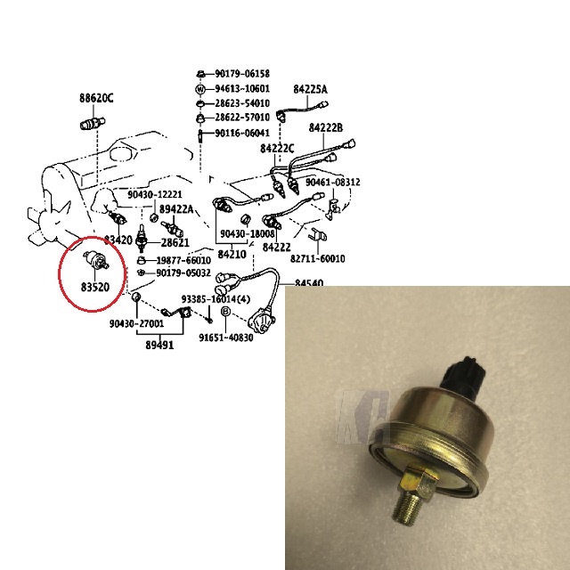 TOYOTA LAND CRUISER / HILUX OIL PRESSURE SENDER / GAGE ASSY | Shopee ...