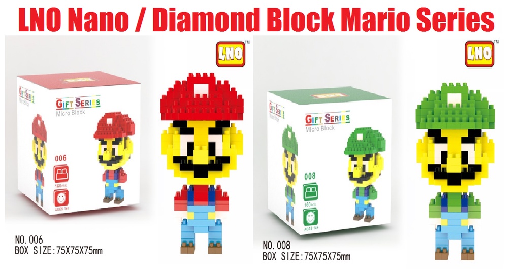 LNO Mario Series Nano Blocks Diamonds Blocks Nanoblocks Building Block Nano Bricks Brick Toy ...