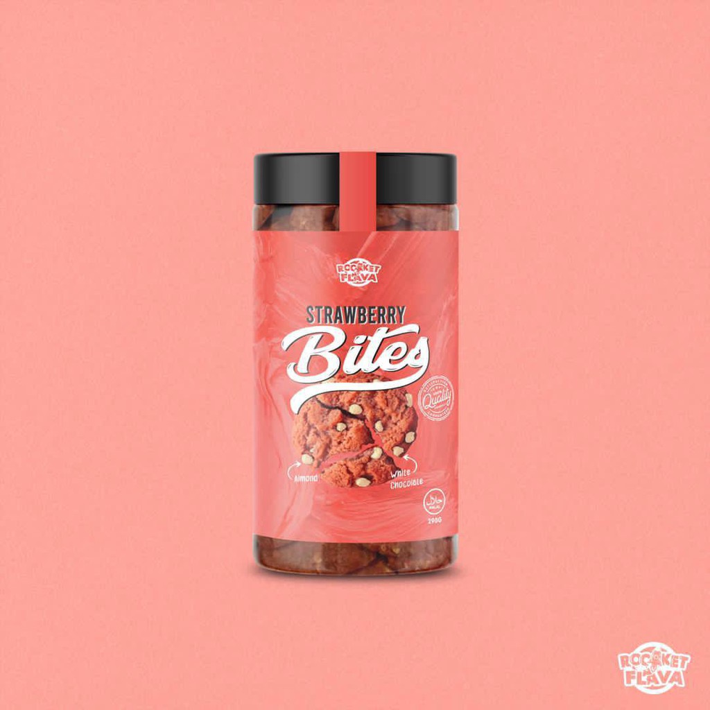 STRAWBERRY BITES PREMIUM COOKIES BY ROCKET FLAVA | Shopee Malaysia