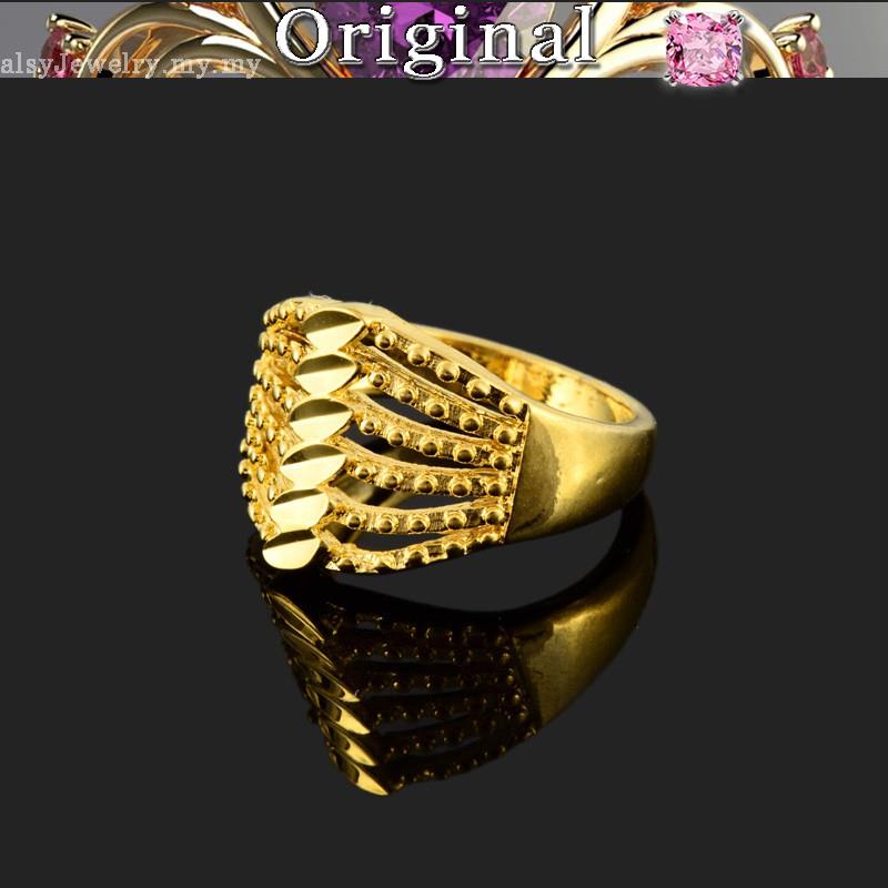 Cincin Bajet Emas 916 Tulen Cincin Ribbon Italy Design | Shopee Malaysia