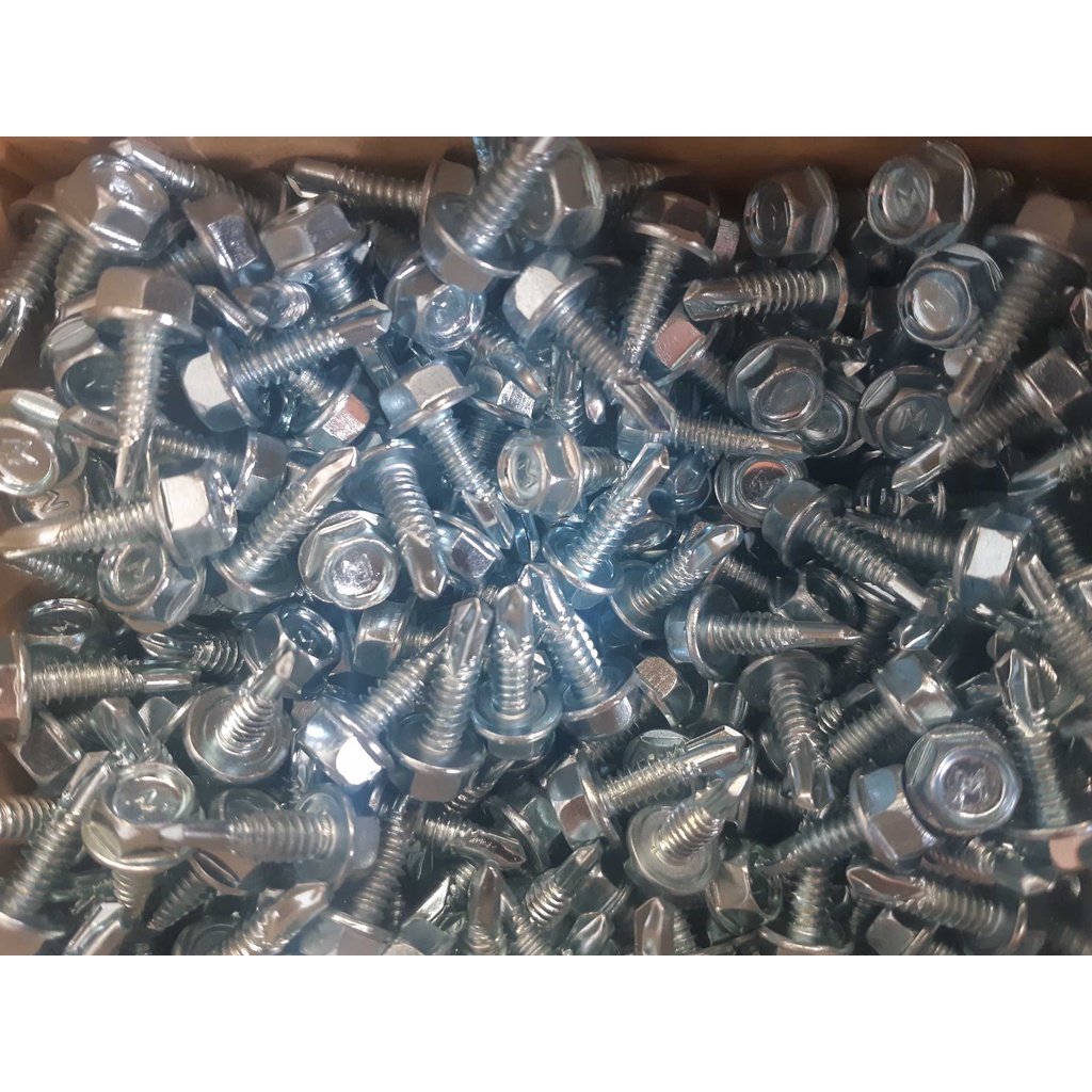 10pcs DSM-HO 516 #10 x 5/8" Zinc Plated HEX HEAD Self Drilling Metal ...