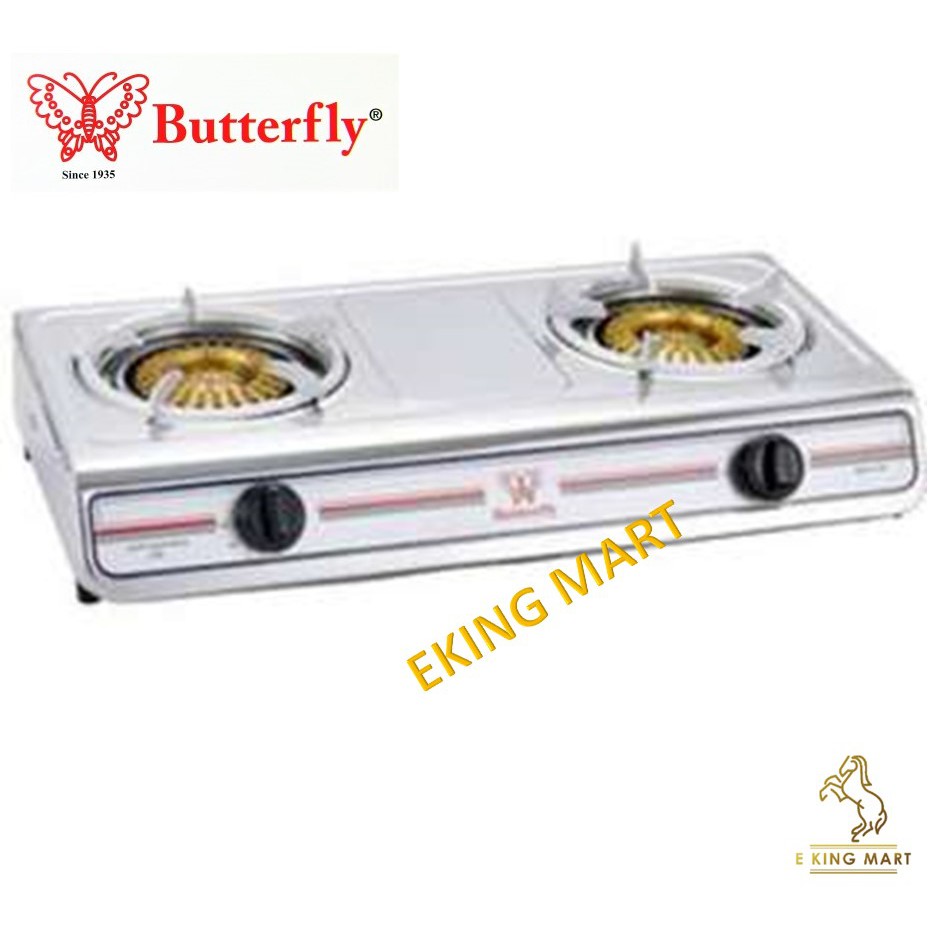 Butterfly Gas Cooker High Power Frame 2 Burner Stainless Steel Gas ...