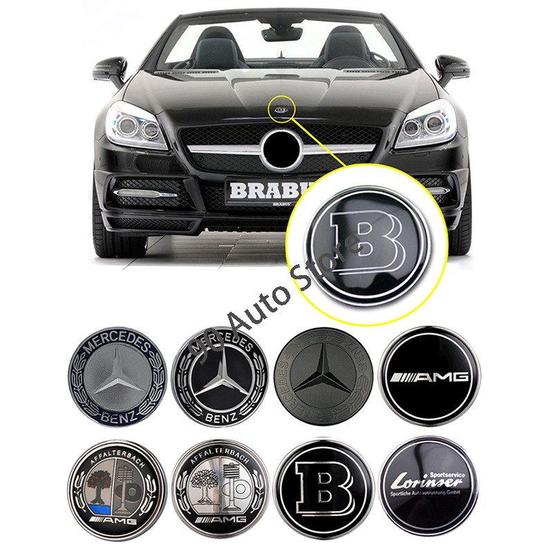 57mm Mercedes Benz AMG Apple Tree Brabus Lorinser Car Front Hood Center ...