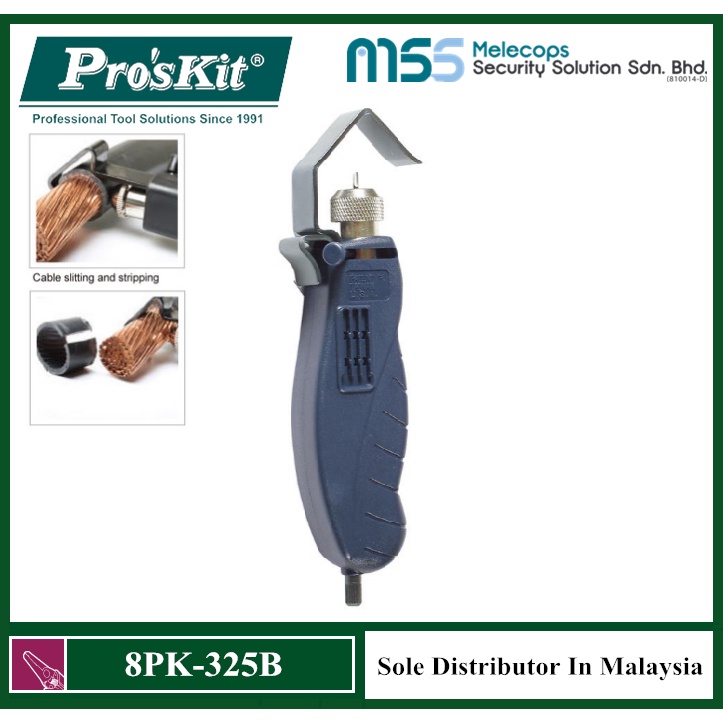 Pro'skit 8PK-325B Round Cable Slitting And Ringing Tool (Strip Cables ...