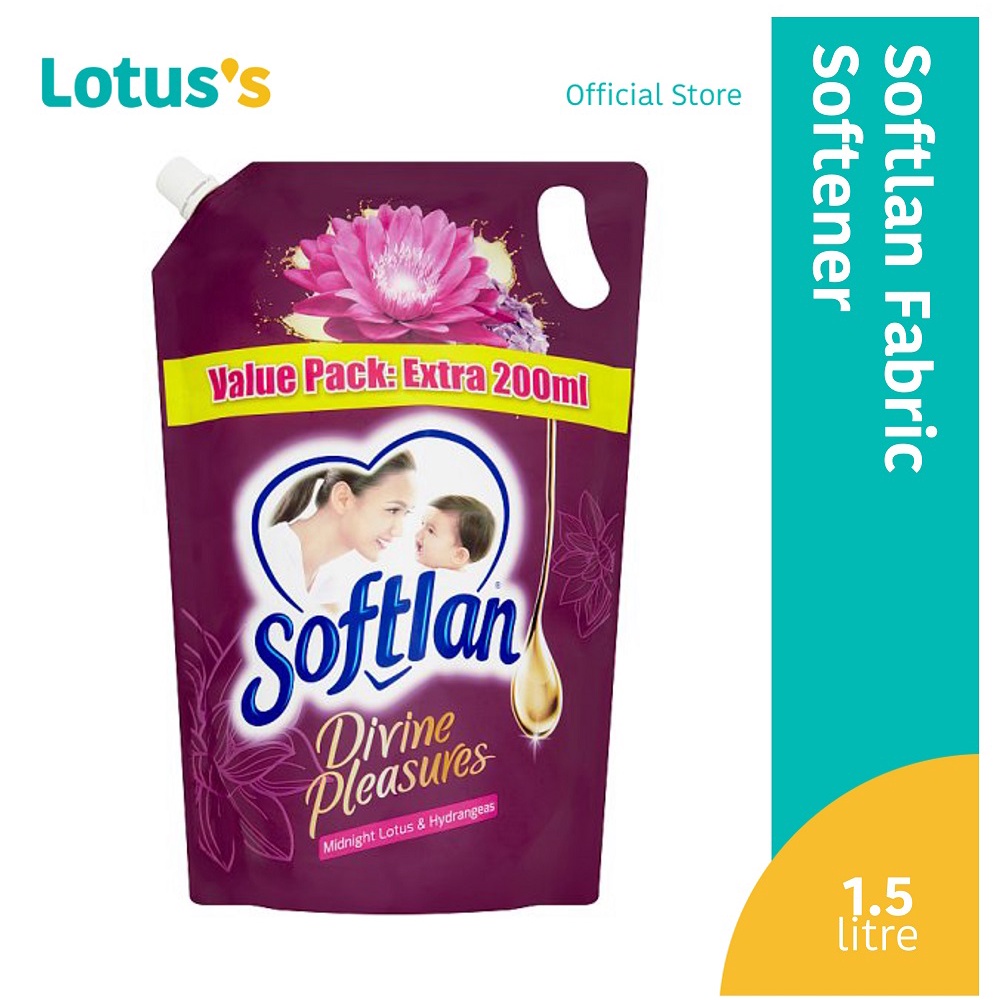 Softlan Divine Pleasures Midnight Lotus & Hydrangeas Fabric Softener (1 ...