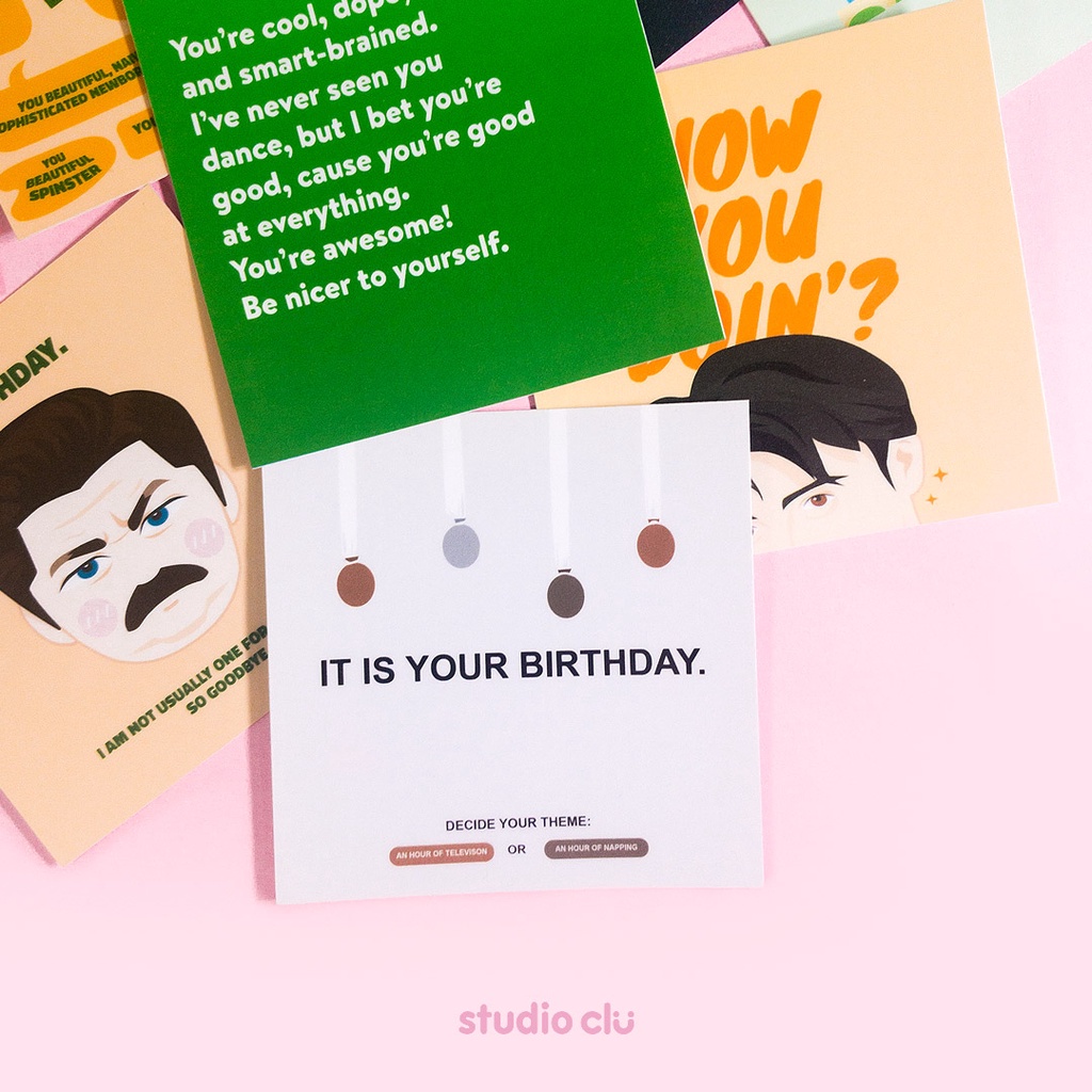 SITCOMS Mini Art Print Greeting Card | Friends HIMYM Big Bang Theory The Office | Studio Clu ...