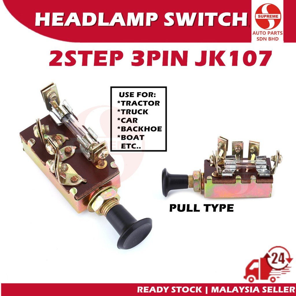 S2U JK-107 Headlamp Light Pull Push Swicth For Backhoe Excavator Truck ...