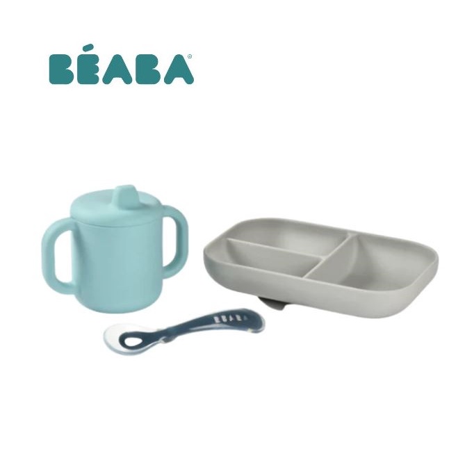 Beaba - Silicone Learning Set (Plate + Cup + Spoon) | Shopee Malaysia