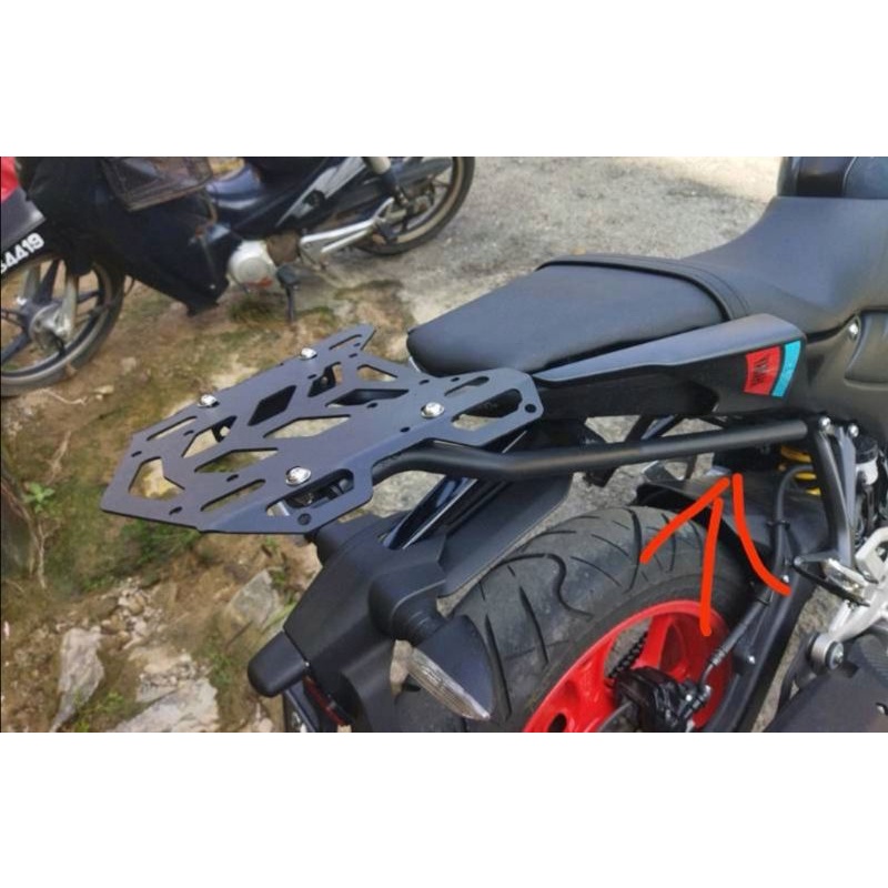 Motorcycle Top Rack Yamaha MT15 Heavy Duty Monorack Tapak Motorsikal ...