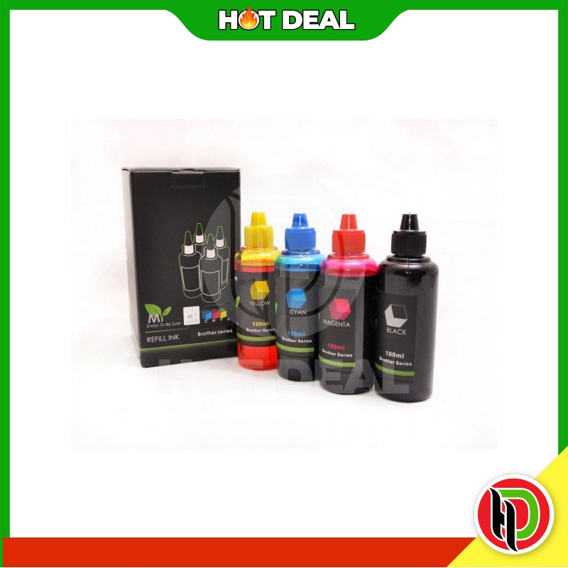 Hotdeal Compatible Epson 4 bottles CMYK 100ml Refill Ink Printer Ink ...