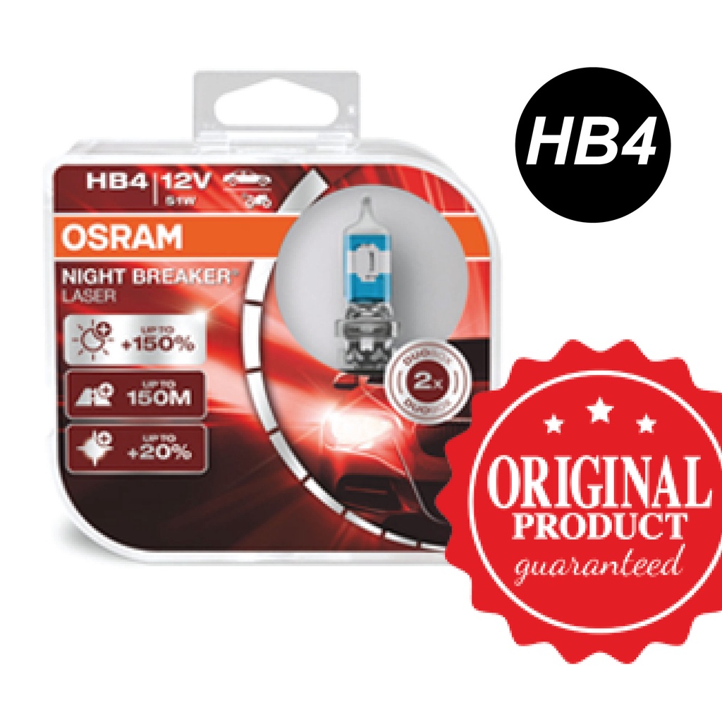 ORIGINAL OSRAM Night Breaker Laser 4TH Gen Bulb Light Headlamp Lamp H1 ...