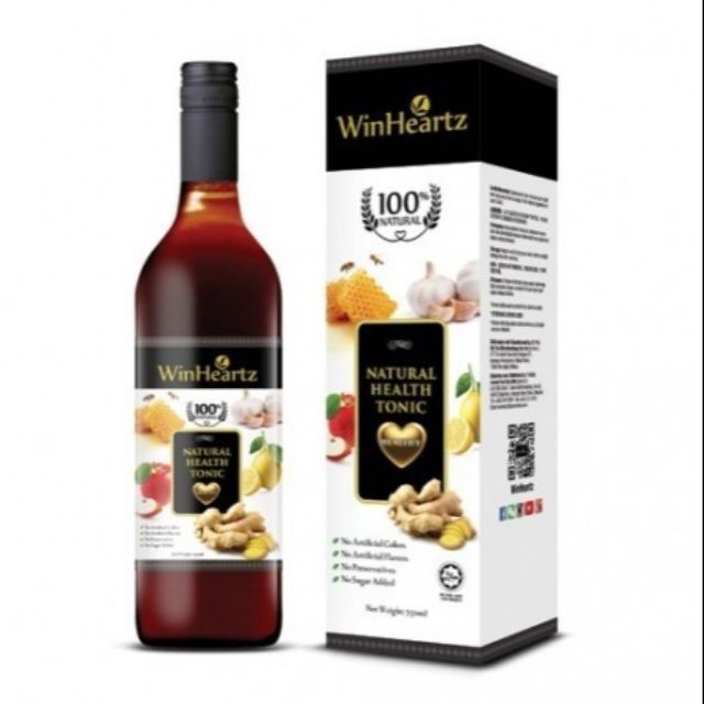 Win Heartz Ginger Mix Minuman Botani Dengan Campuran Halia, Lemon dan ...