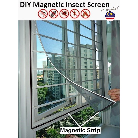 Magnetic avoid insect mosquito screen net window mesh weather proof ...