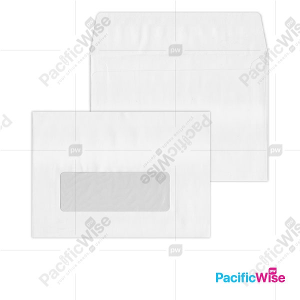 White Envelope/Sampul Surat Putih/Tetingkap/Window Envelope (4.5" x 6. ...