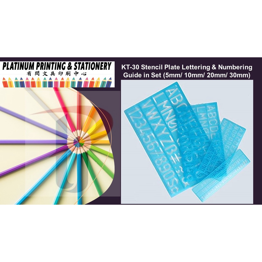 KT-30 Stencil Plate Lettering & Numbering Guide in Set | Shopee Malaysia