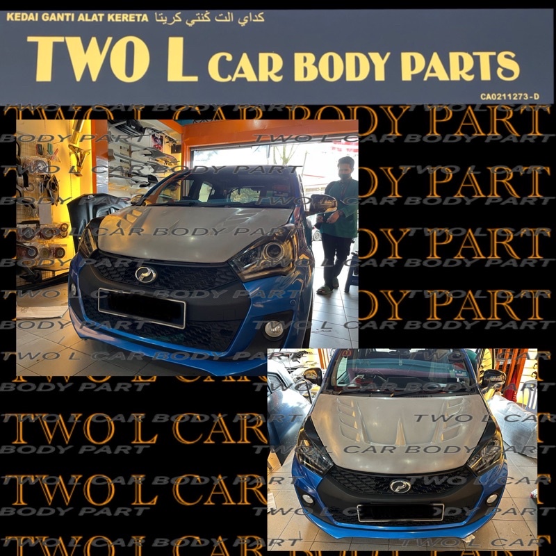 MYVI ICON AND LAGI BEST CUSTOM BONNET FIBRE BODYKIT | Shopee Malaysia